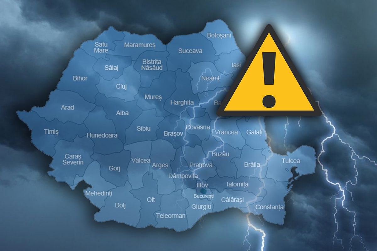 Vremea se înrăutățește brusc în România. Meteorologii au emis o alertă ...